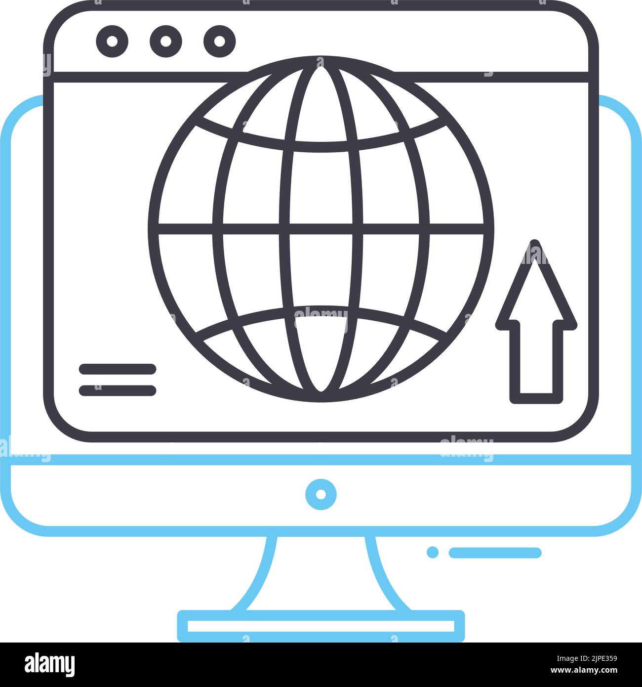 website line icon, outline symbol, vector illustration, concept sign ...