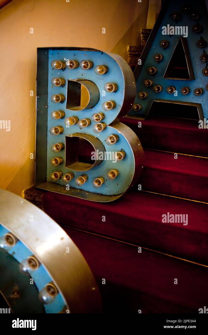 b, neon letter, neon letters Stock Photo - Alamy