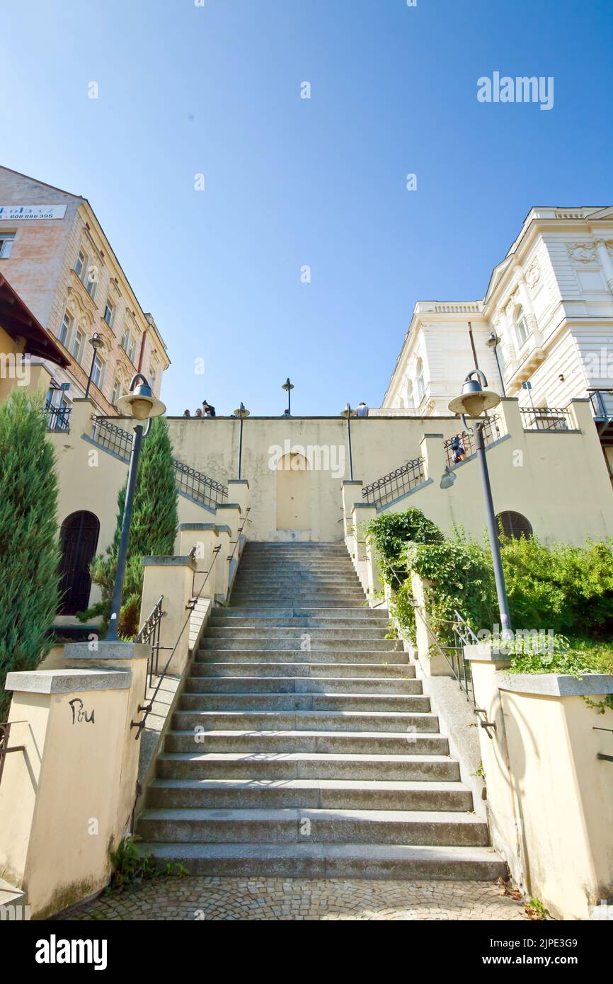 old town, stairs, tabor, tábor, old towns, staircase Stock Photo - Alamy