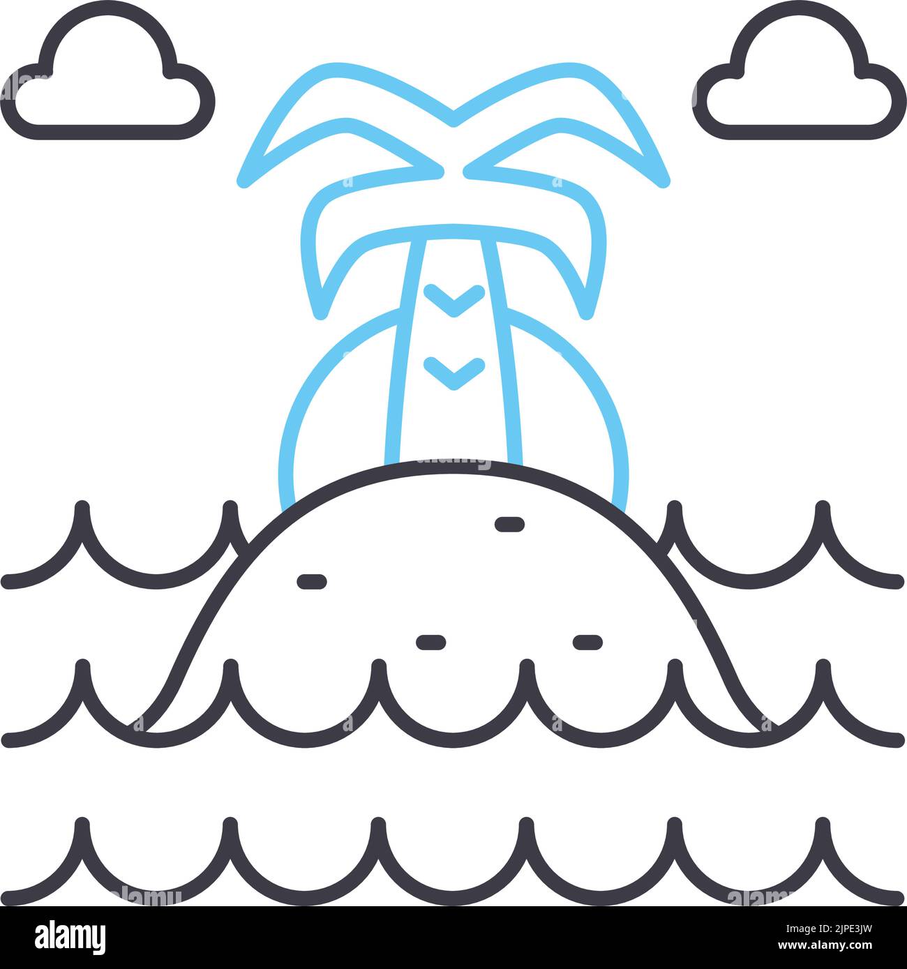 tropical climate line icon, outline symbol, vector illustration ...