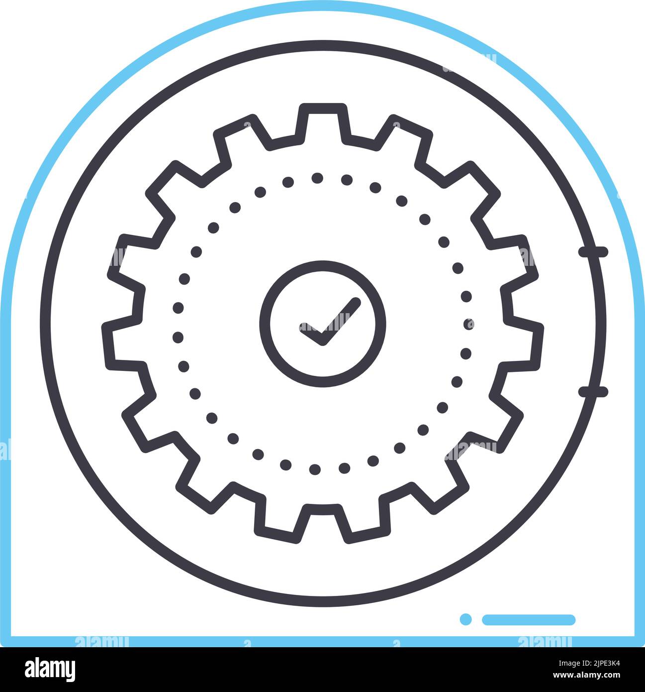 task mechanism line icon, outline symbol, vector illustration, concept ...