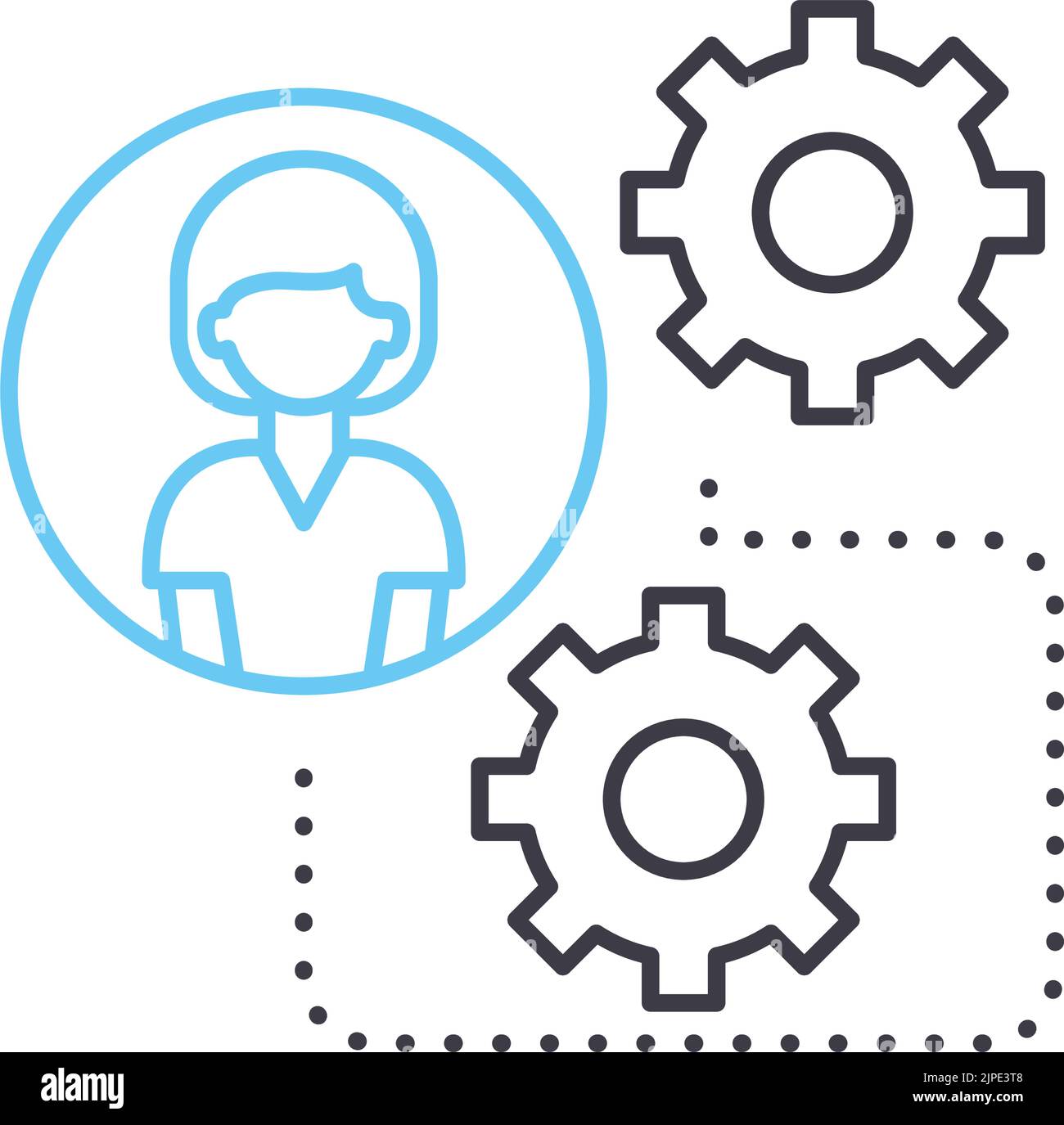 workforce productivity line icon, outline symbol, vector illustration ... workforce productivity line icon, outline symbol, vector illustration ...