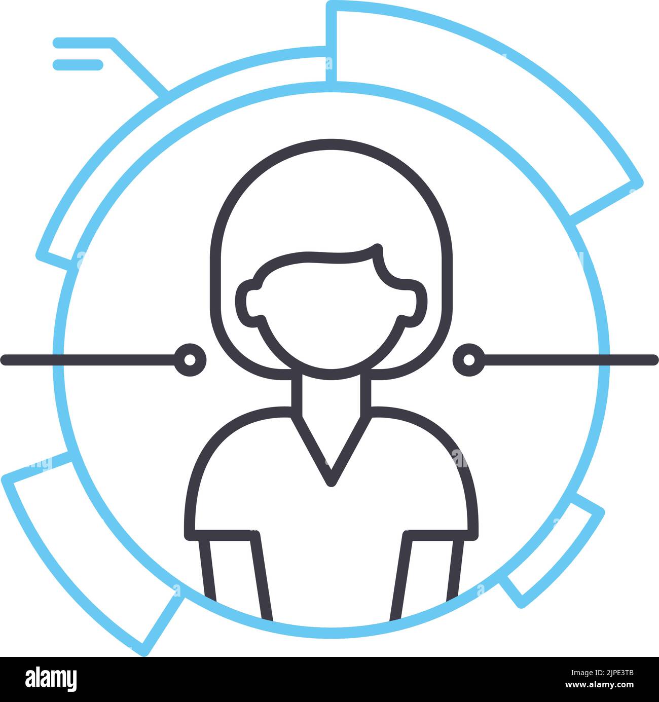 personal skills line icon, outline symbol, vector illustration, concept ...