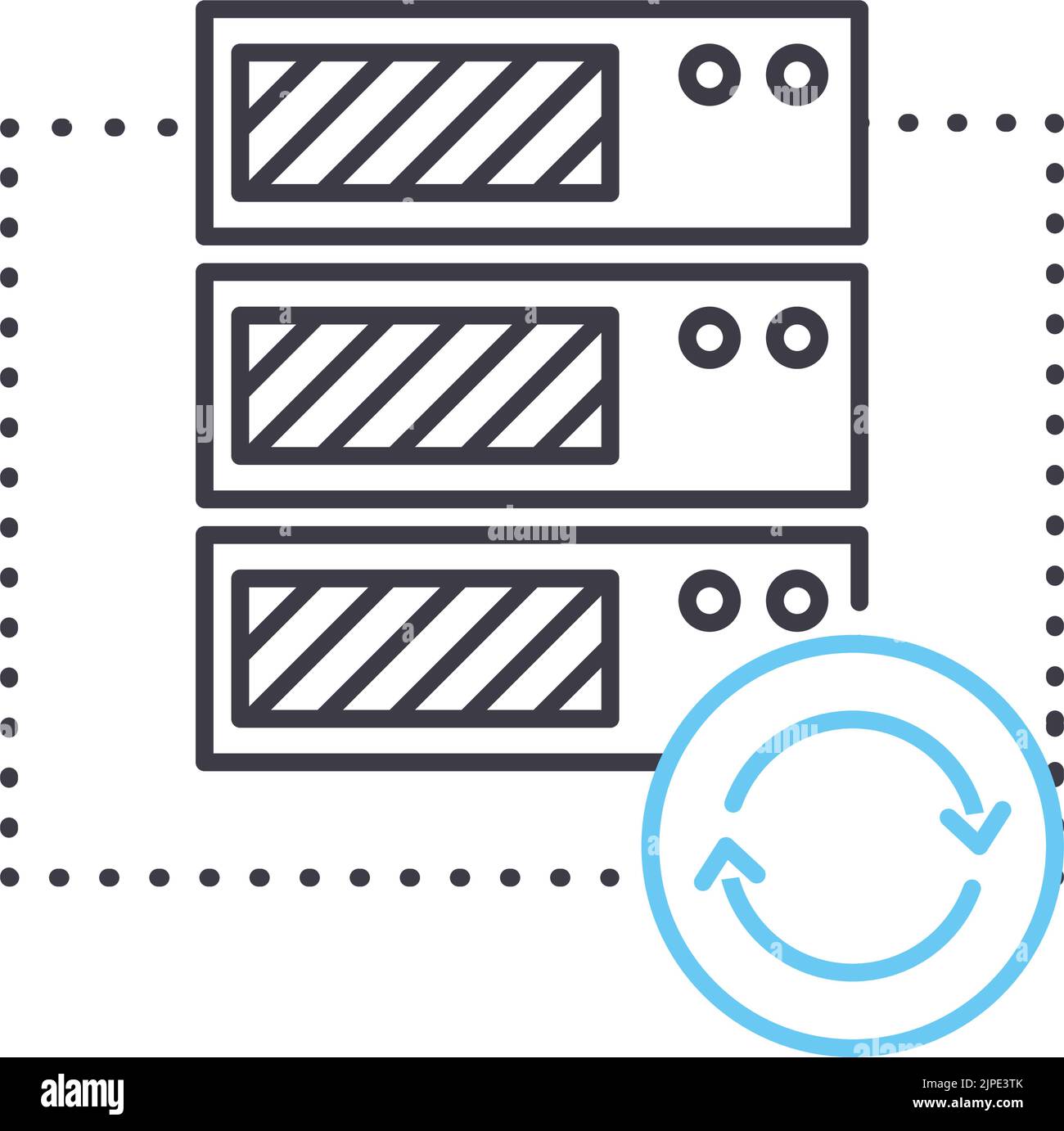 networking line icon, outline symbol, vector illustration, concept sign ...