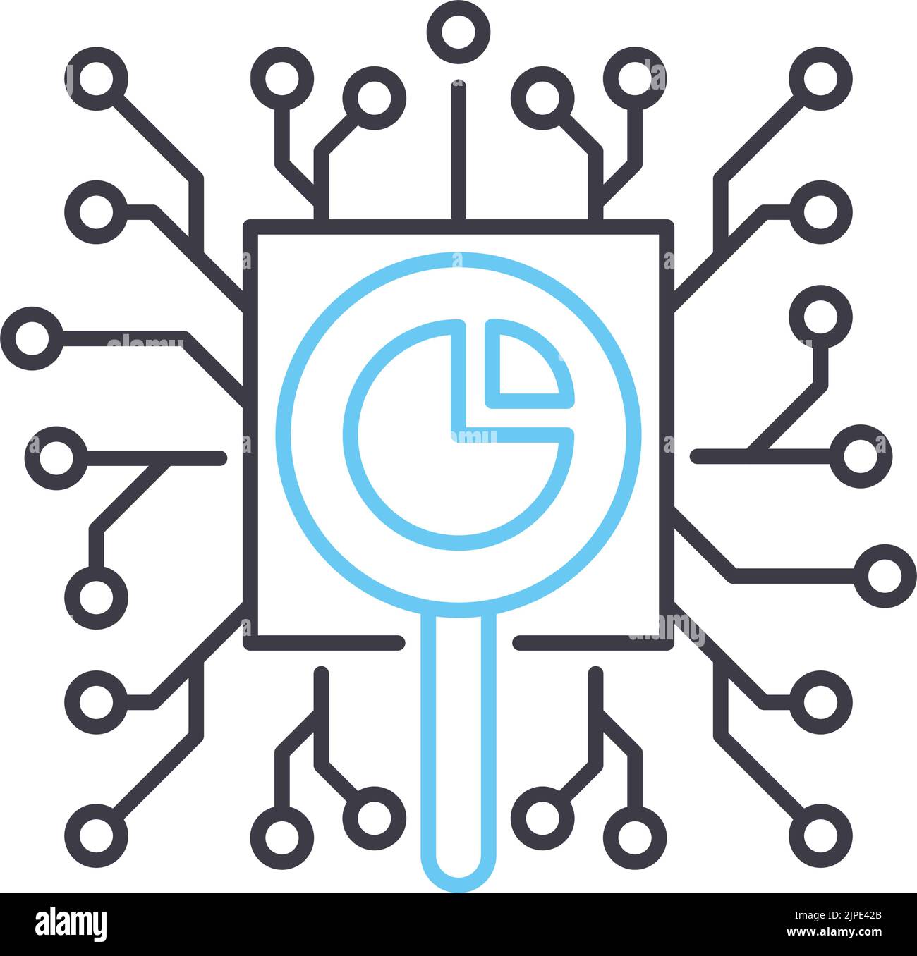 technology research line icon, outline symbol, vector illustration ... technology research line icon, outline symbol, vector illustration ...