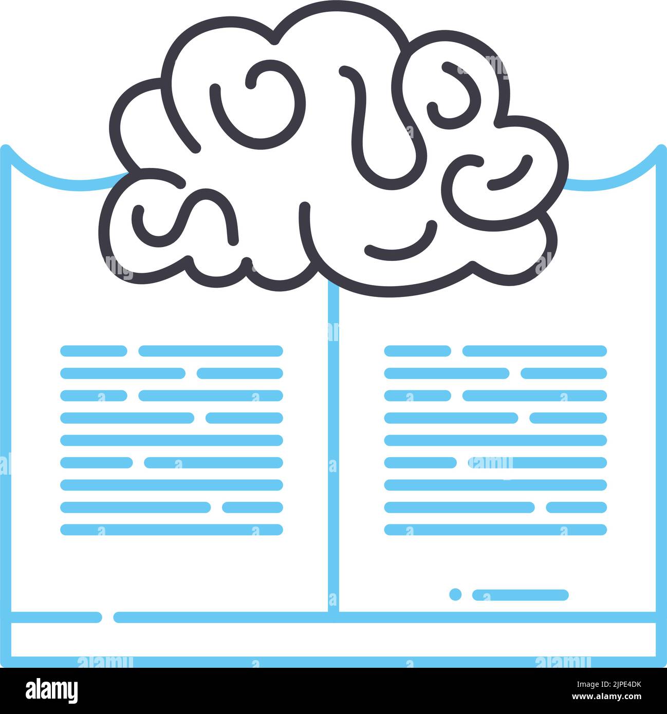 learning line icon, outline symbol, vector illustration, concept sign ...