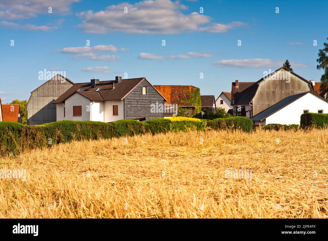 village, corn field, villages, corn fields Stock Photo - Alamy