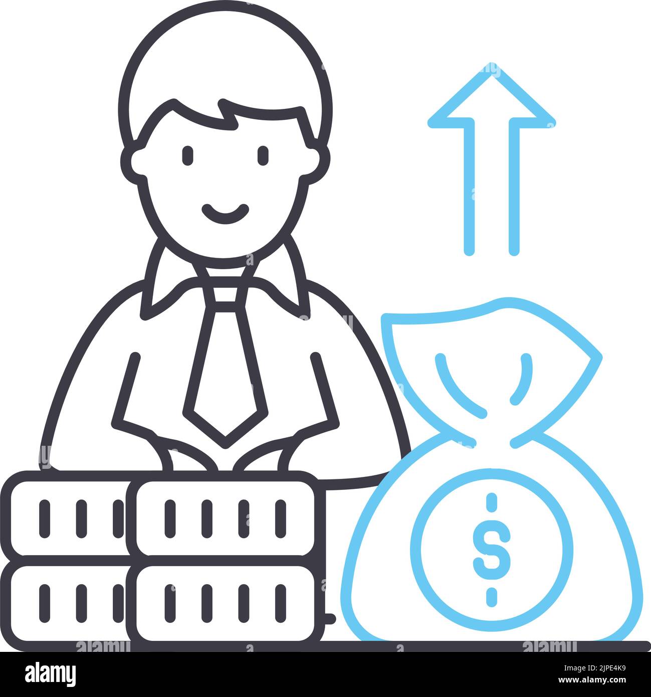 invester line icon, outline symbol, vector illustration, concept sign ...