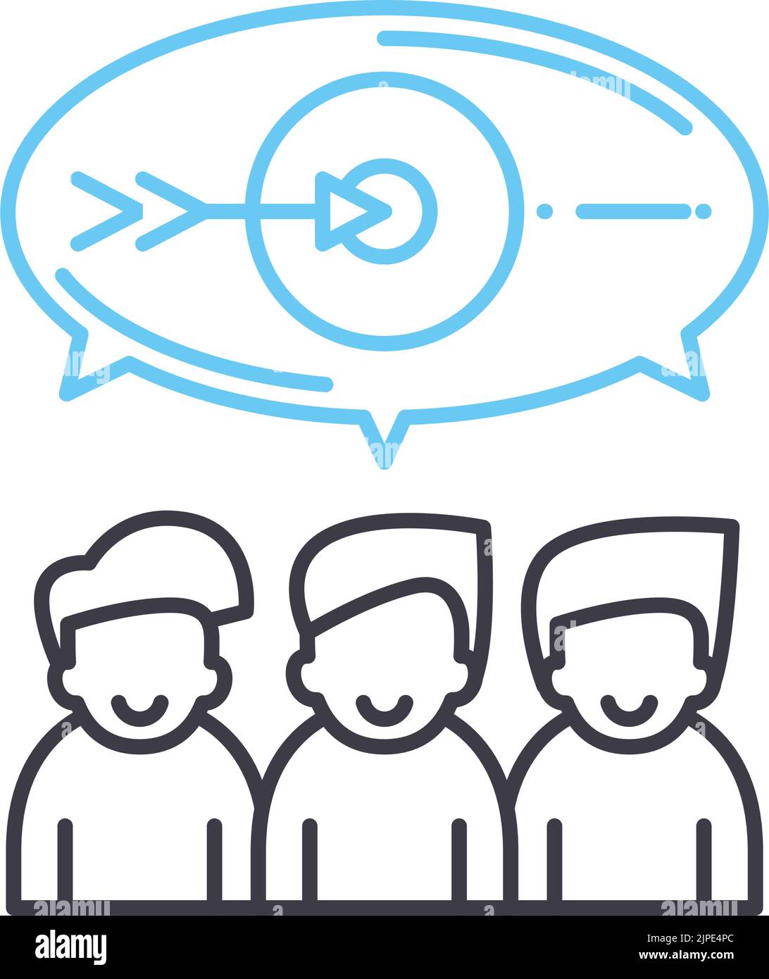 Business goals icon flat design Stock Vector Images - Alamy