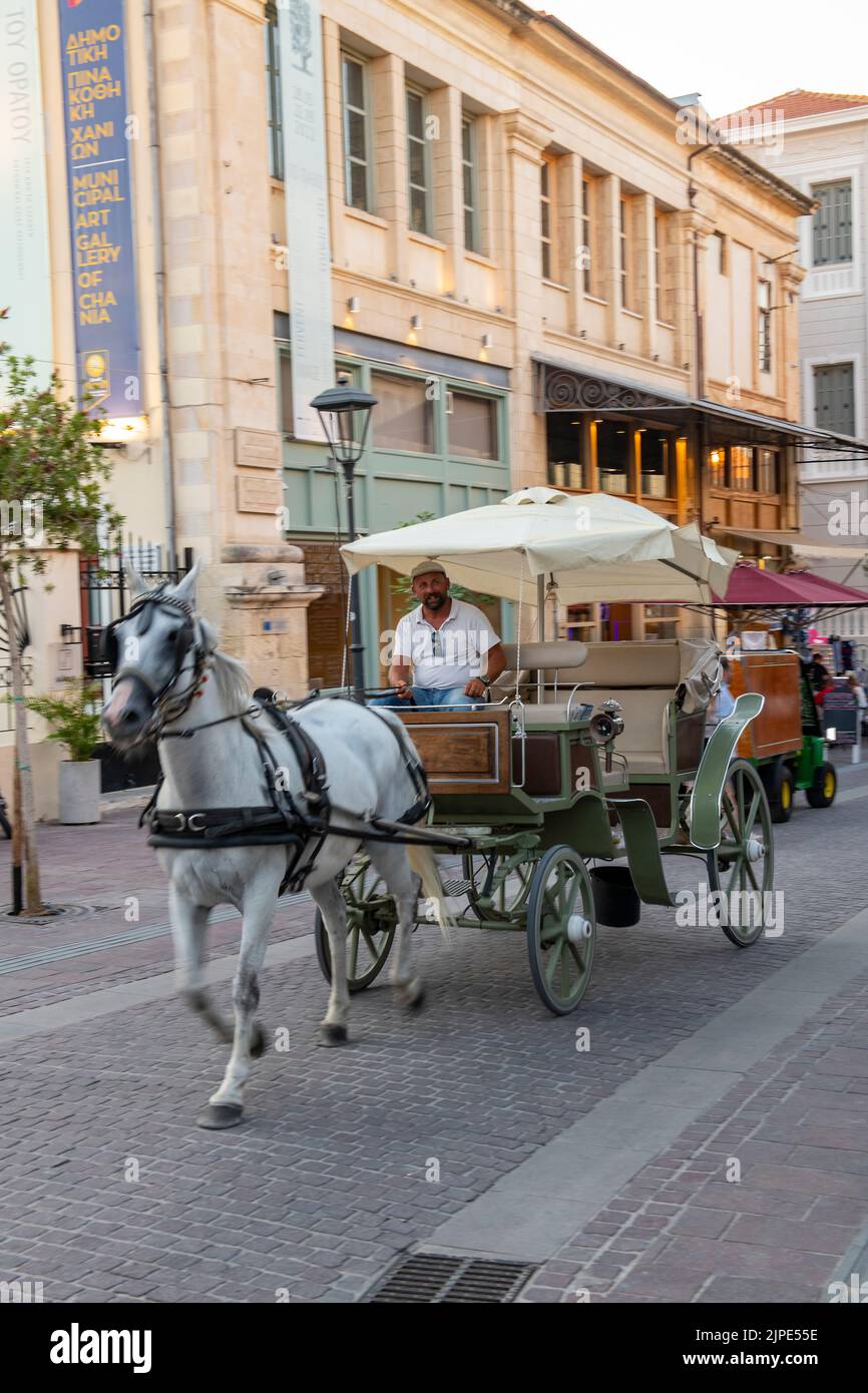 traditional horse and carriage taxi for sightseeing and tourists on the ...