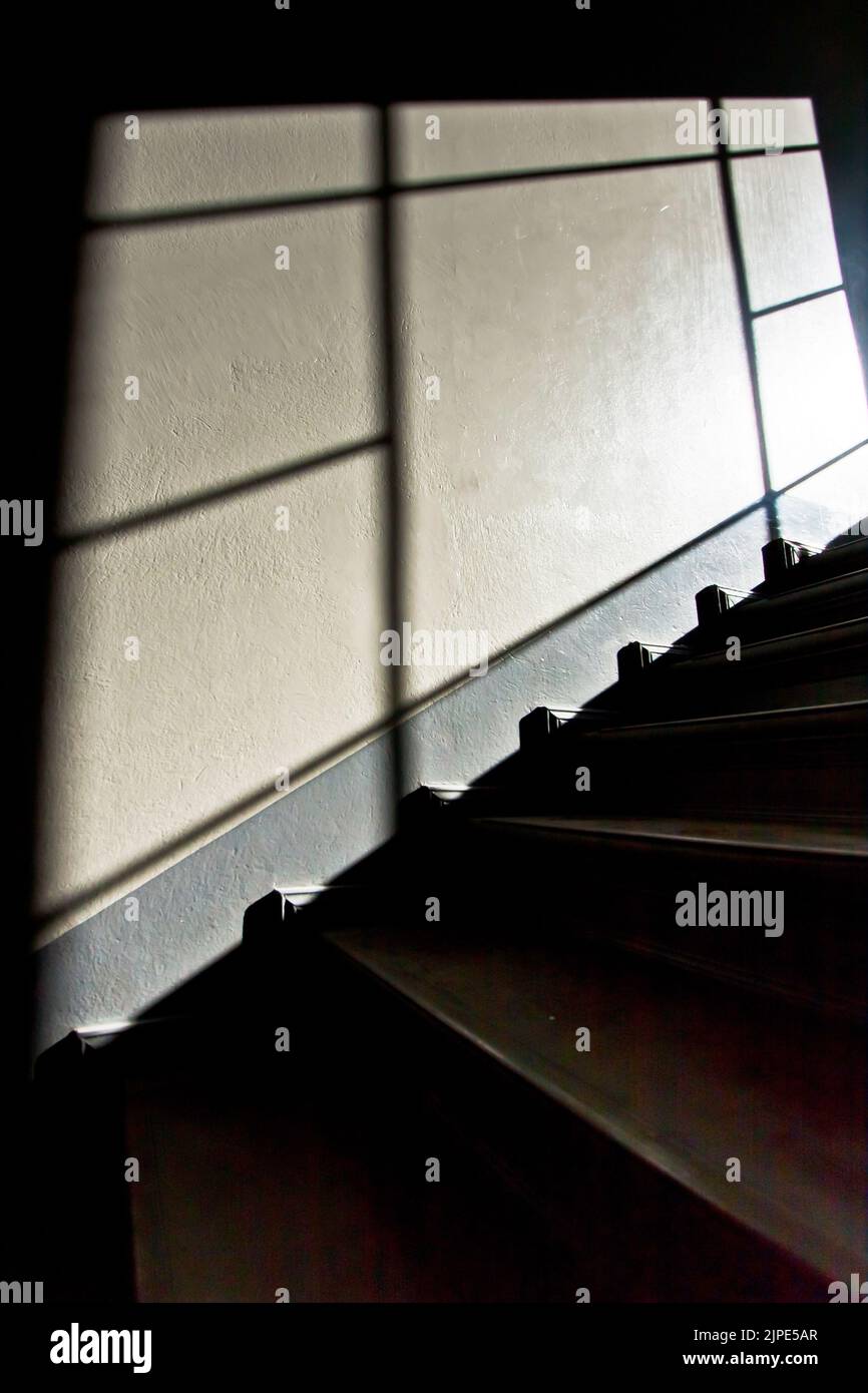 window, shadow, light incidence, stairway, windows, shadows, lights ...