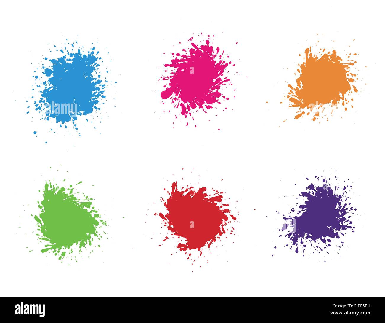 Vector paint splatters.Colorful paint splashes. Eps 10 Stock Vector Image & Art - Alamy