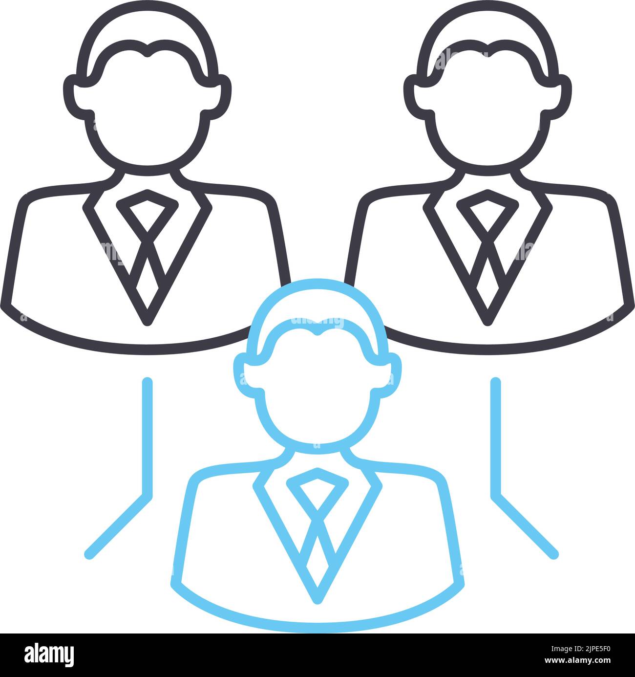 work group line icon, outline symbol, vector illustration, concept sign ...