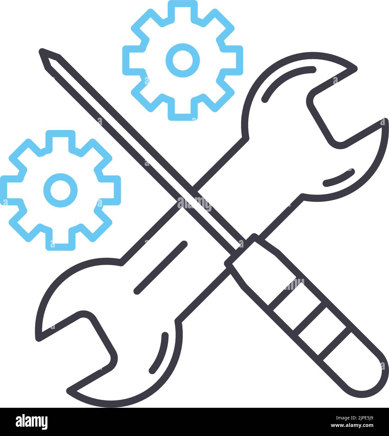 support line icon, outline symbol, vector illustration, concept sign ...