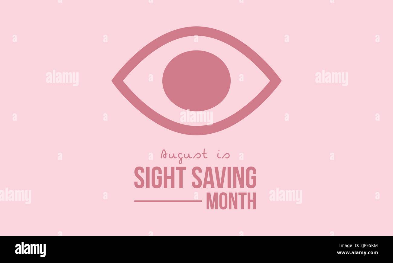Sight Saving month calligraphic banner design on isolated background ...