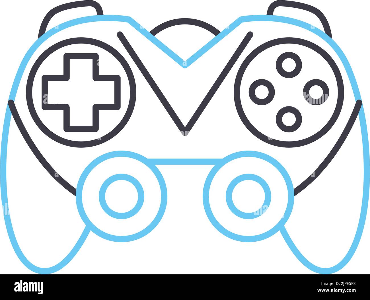 game controller line icon, outline symbol, vector illustration, concept sign Stock Vector Image ...