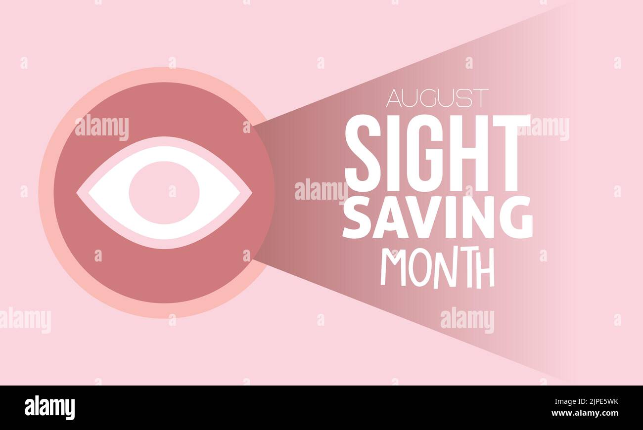 Sight Saving month calligraphic banner design on isolated background ...