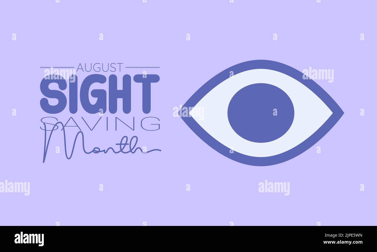 Sight Saving month calligraphic banner design on isolated background ...