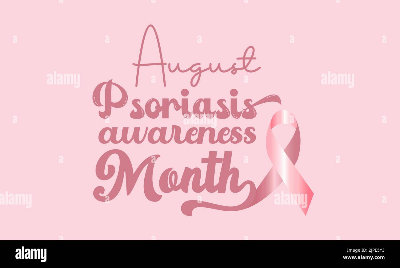 Psoriasis awareness month calligraphic banner design on isolated ...