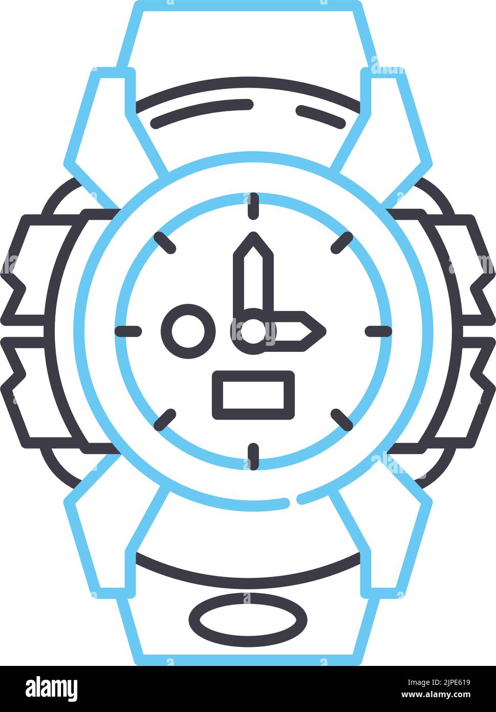 sport watch line icon, outline symbol, vector illustration, concept ...