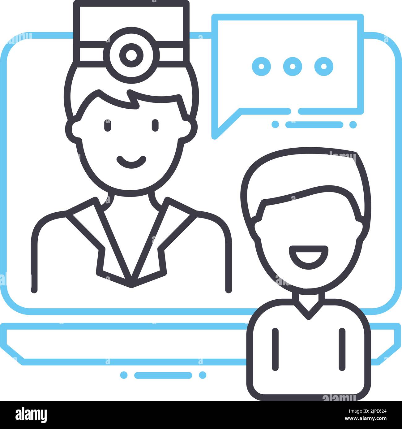 pediatrition line icon, outline symbol, vector illustration, concept ...