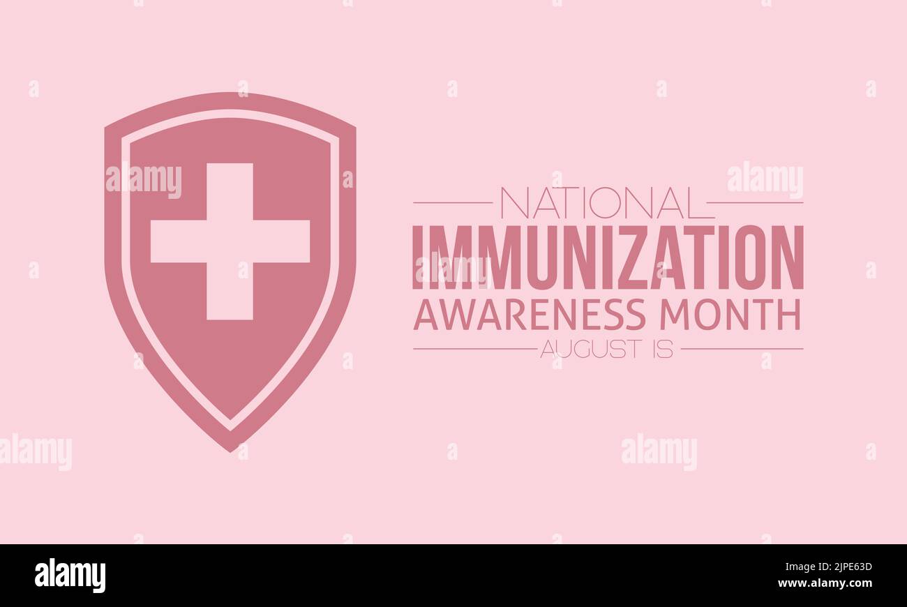 National Immunization Awareness Month calligraphic banner design on ...