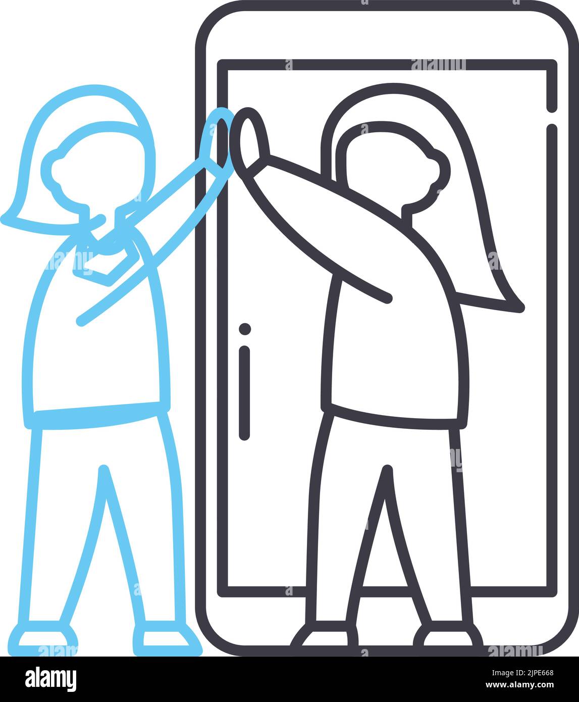 user friendly culture line icon, outline symbol, vector illustration ...