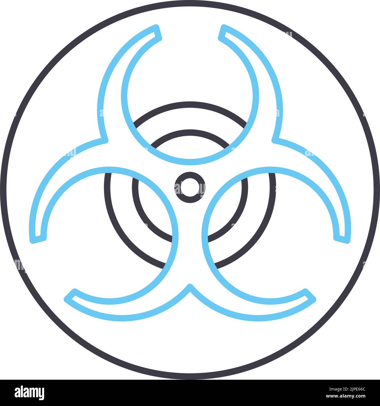 hazardous waste line icon, outline symbol, vector illustration, concept ...