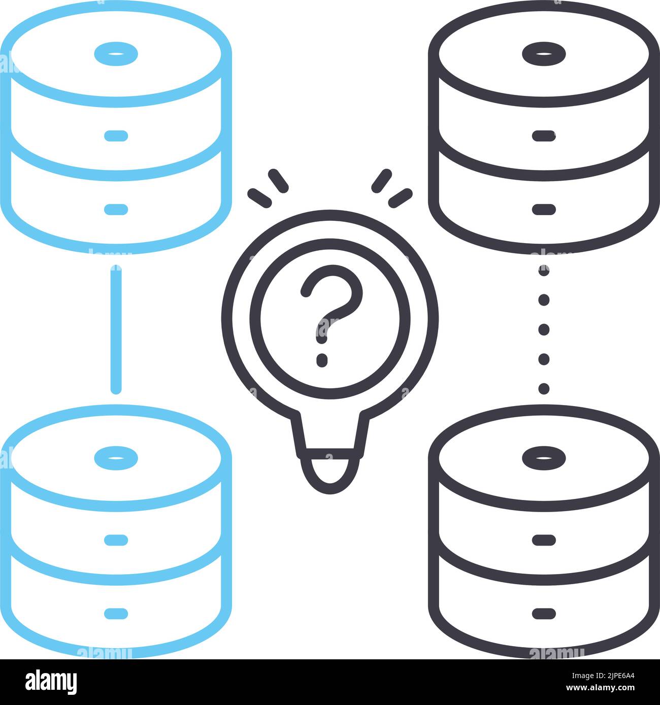 hosting solutions line icon, outline symbol, vector illustration ...