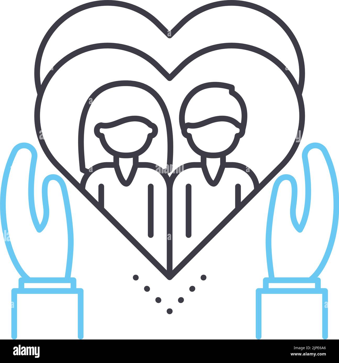 life insurance line icon, outline symbol, vector illustration, concept ...