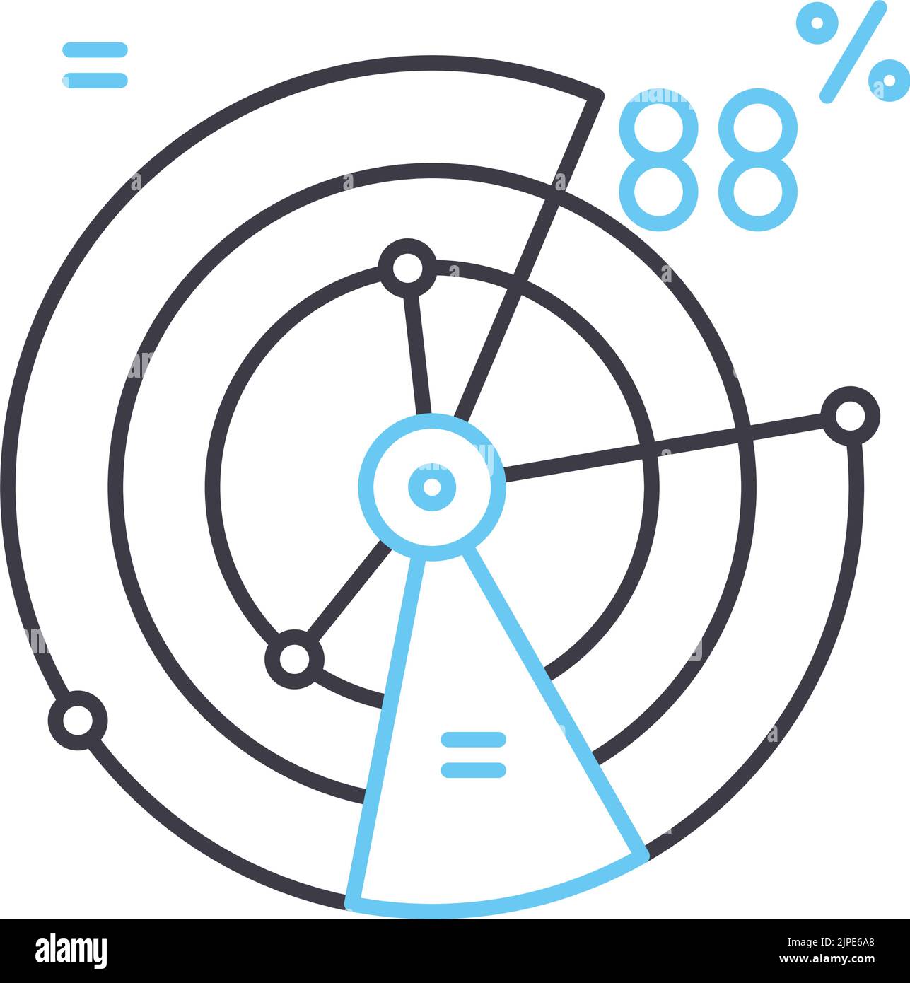 statistics line icon, outline symbol, vector illustration, concept sign ...