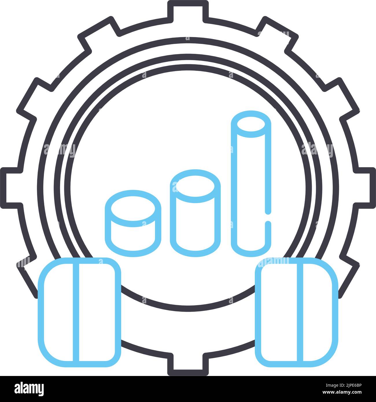 marketing support line icon, outline symbol, vector illustration ...