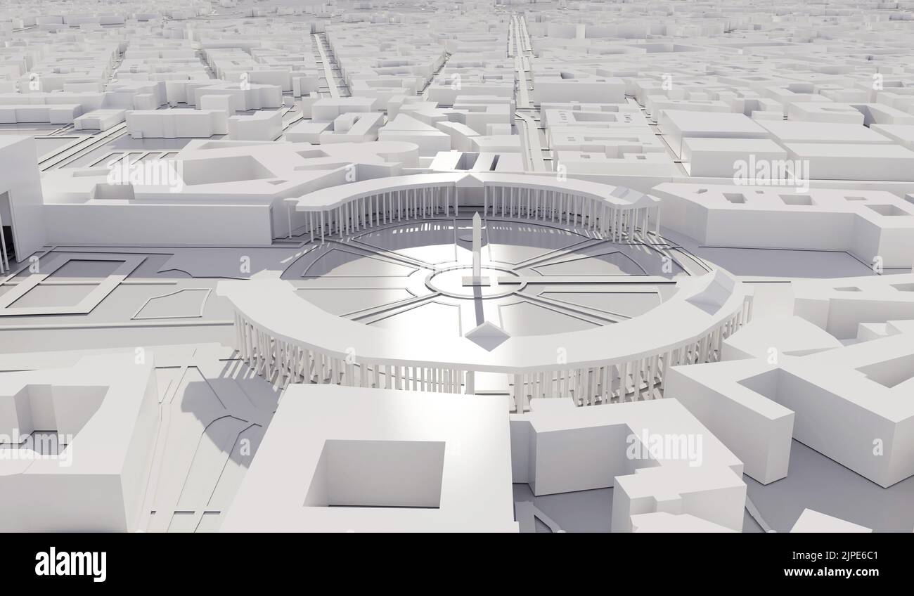 Rome, Italy city map aerial view. minimal design. 3D Rendering Stock ...