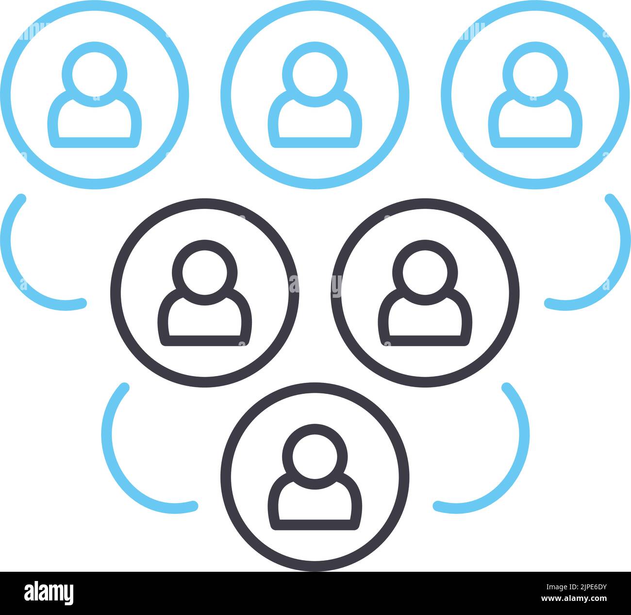 viral messaging line icon, outline symbol, vector illustration, concept ...