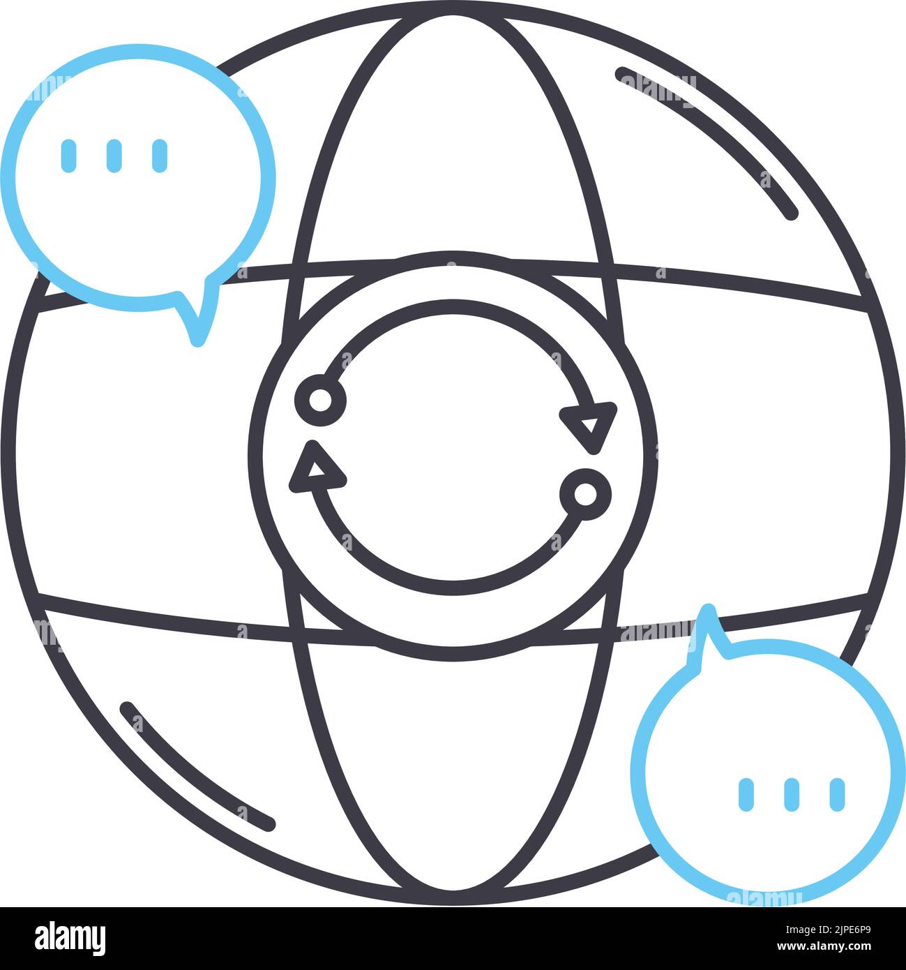 internet line icon, outline symbol, vector illustration, concept sign ...