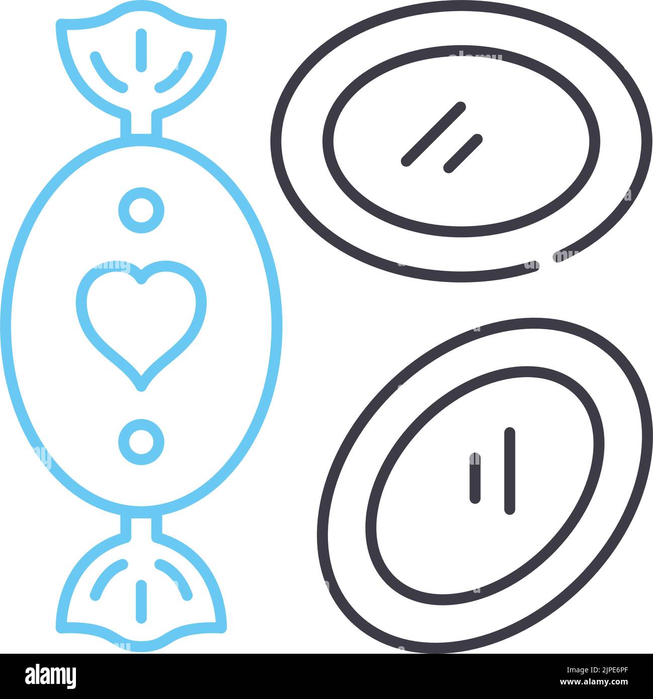 taffy line icon, outline symbol, vector illustration, concept sign ...
