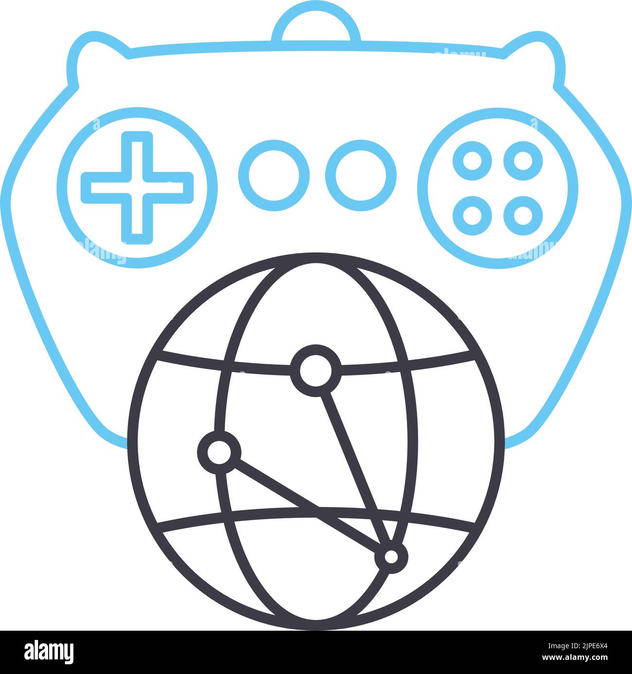 mmog line icon, outline symbol, vector illustration, concept sign Stock ...