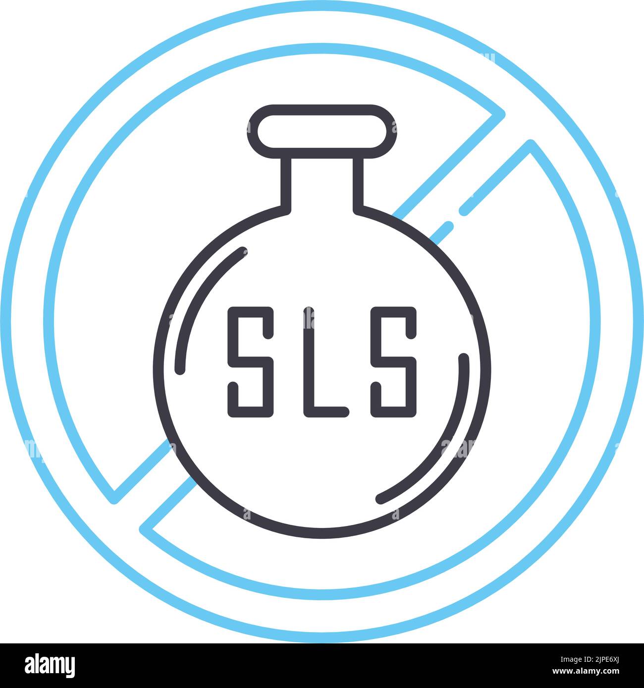 sls free line icon, outline symbol, vector illustration, concept sign ...