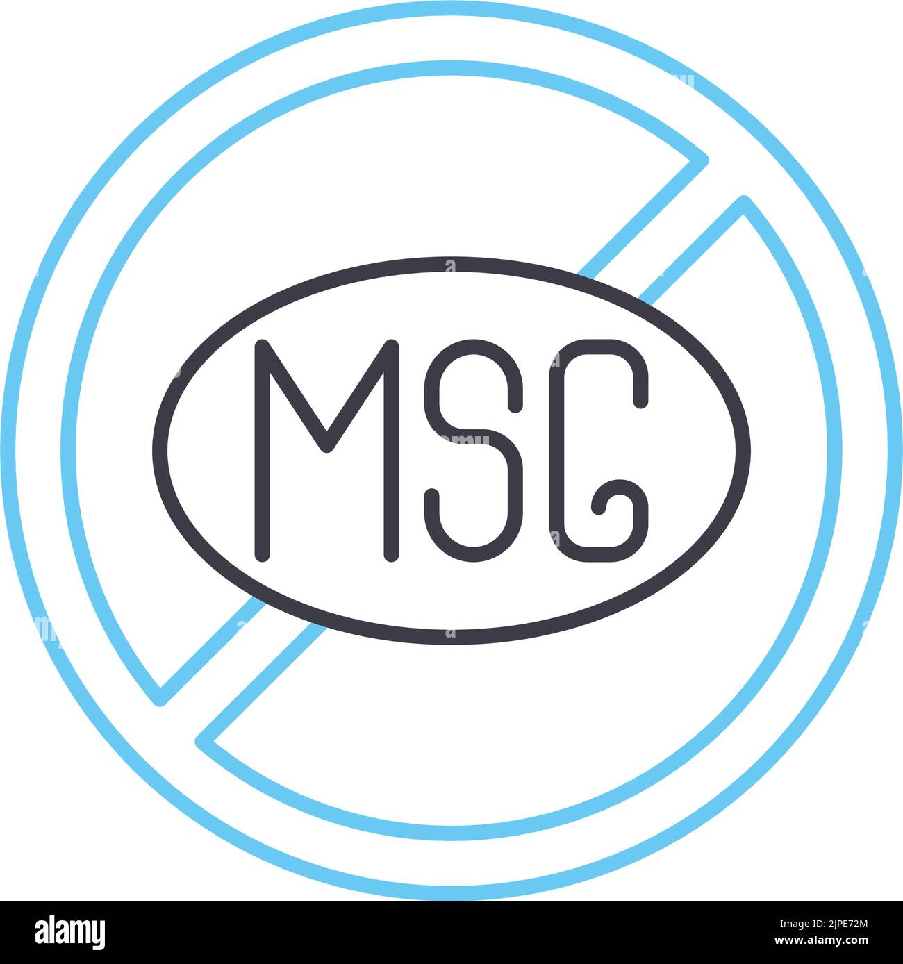msg free line icon, outline symbol, vector illustration, concept sign ...