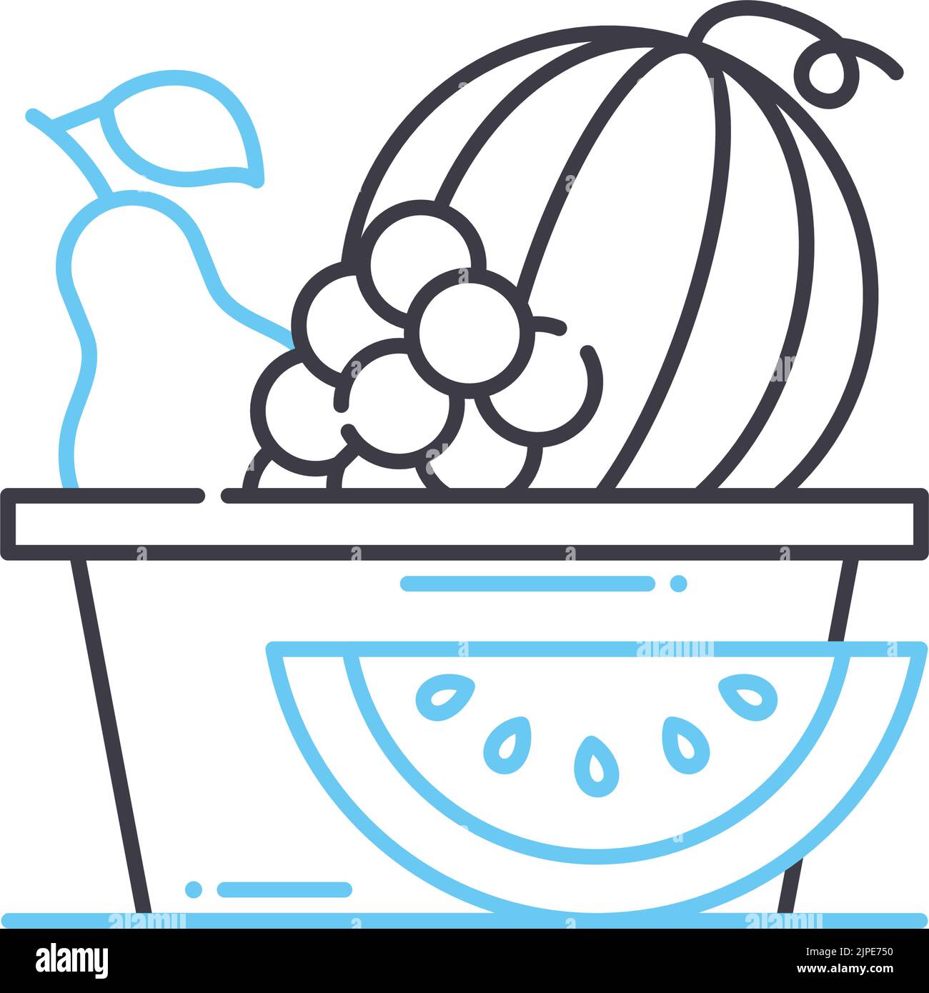 fruit line icon, outline symbol, vector illustration, concept sign ...