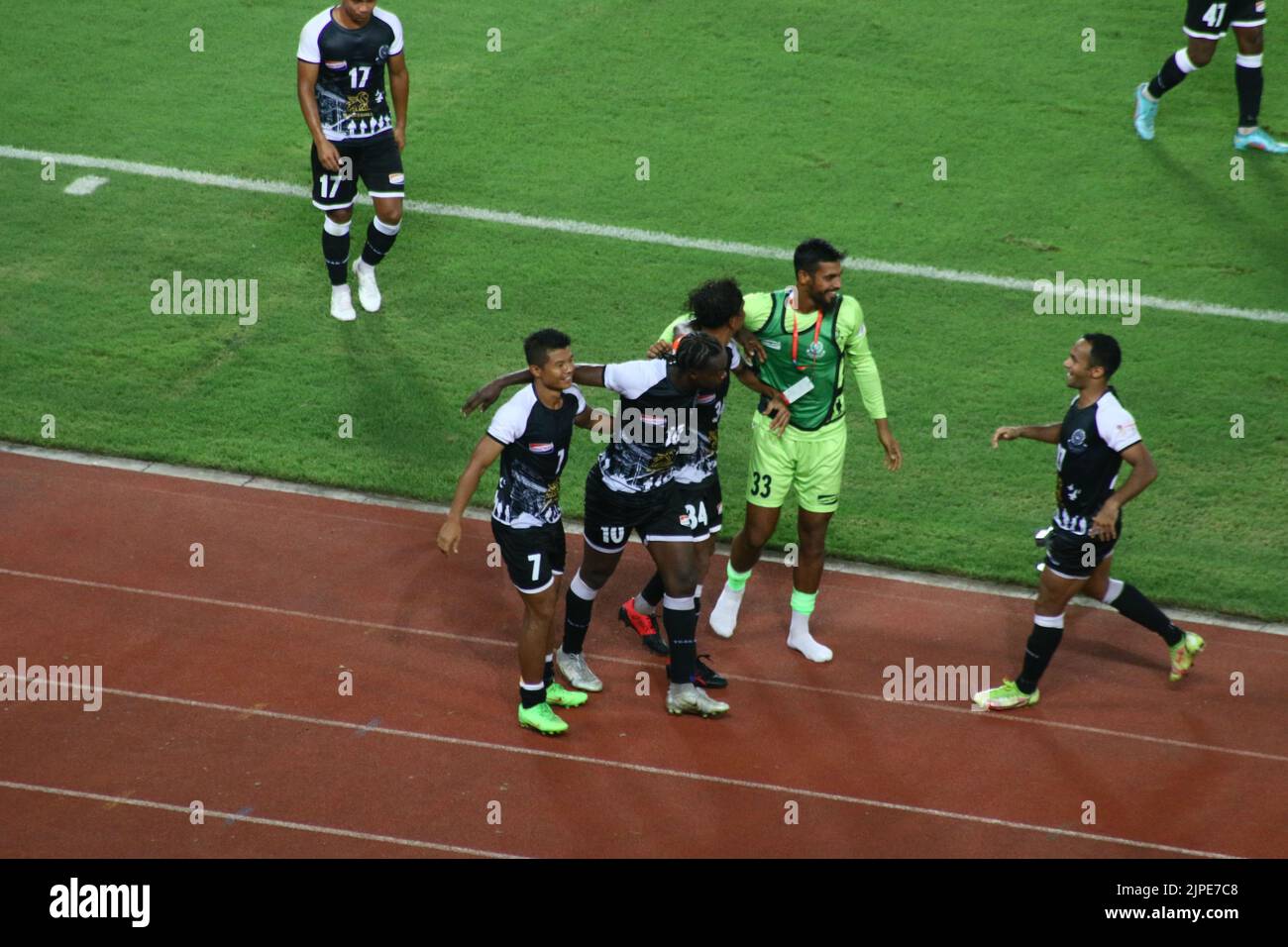 Kolkata, India. 16th Aug, 2022. Mohammedan SC with Black & White jersey ...