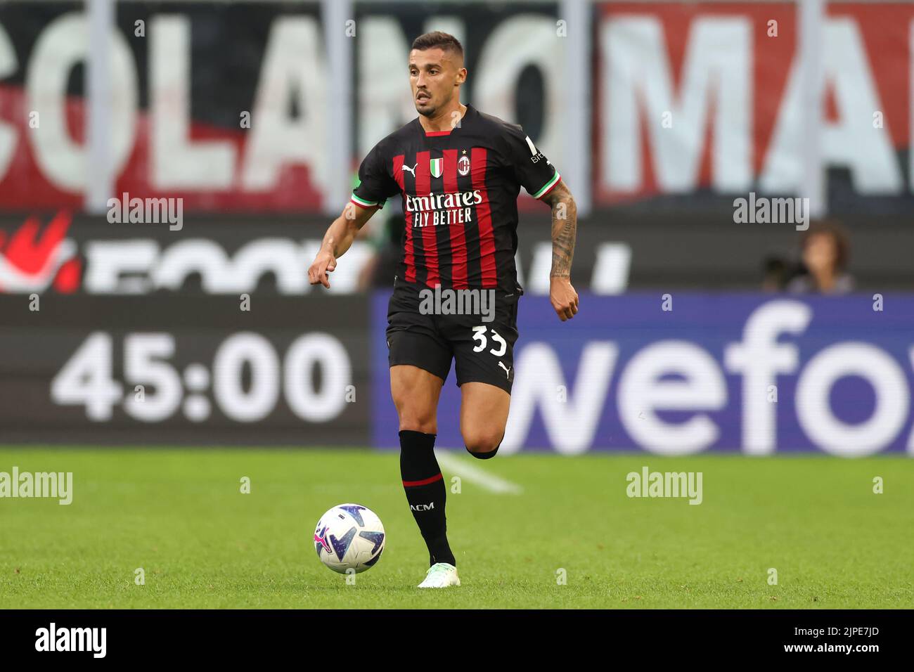 Milan, Italy, 13th August 2022. Rade Krunic of AC Milan during the ...