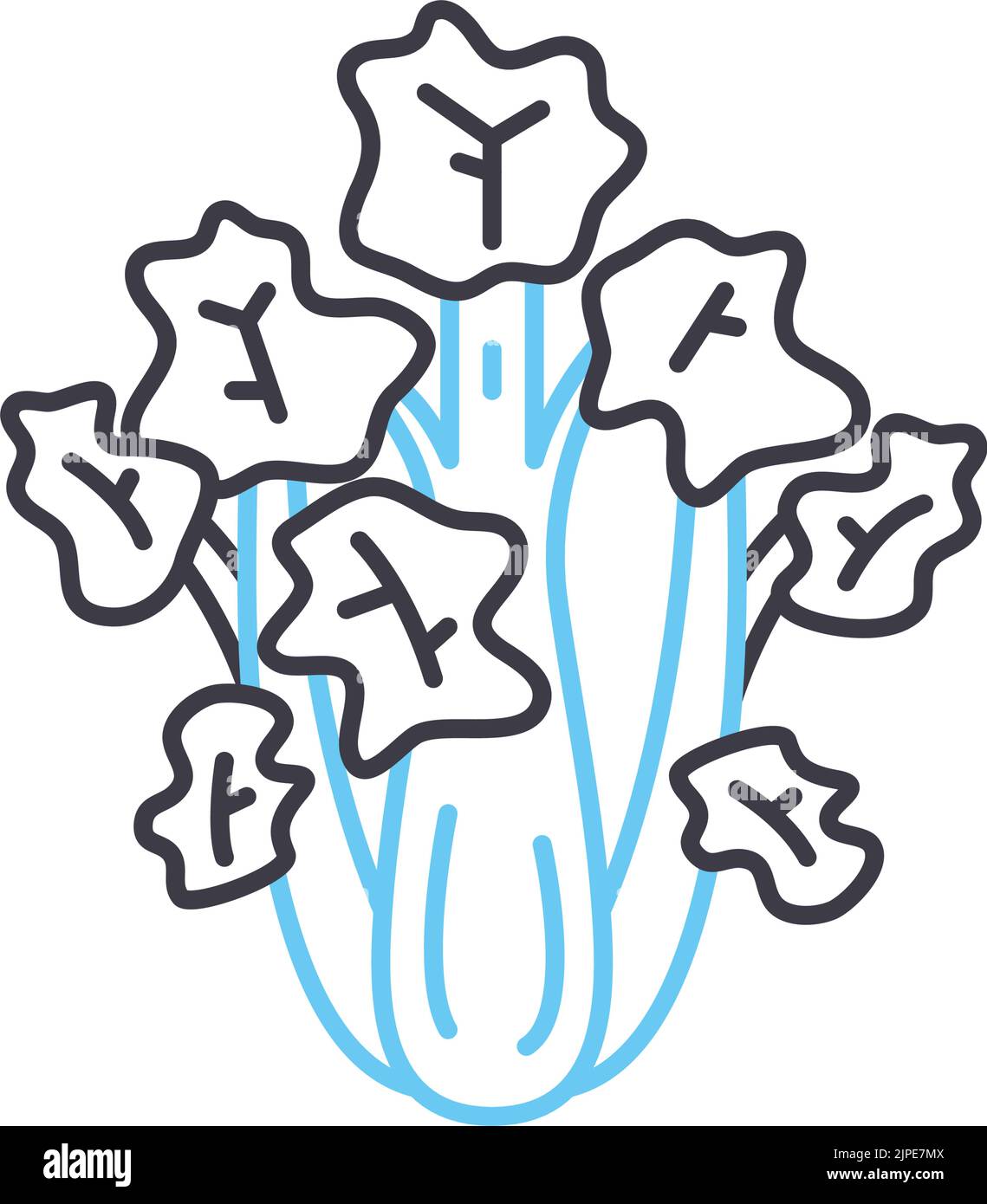 fresh celery line icon, outline symbol, vector illustration, concept ...