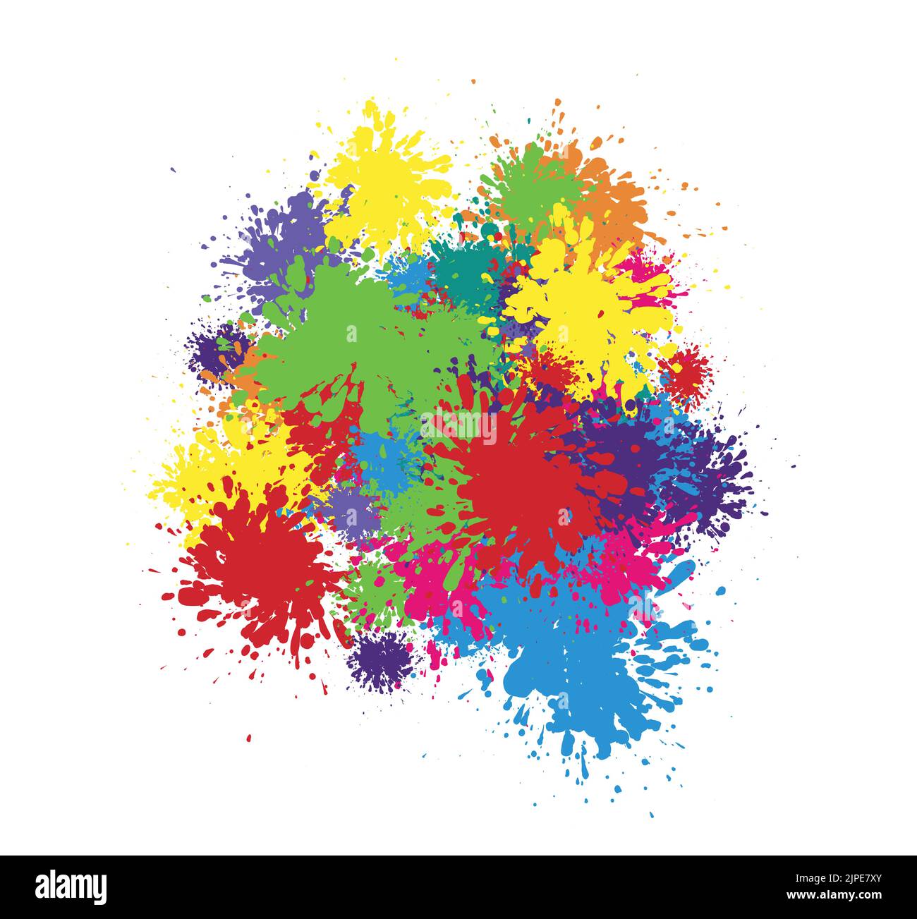 Vector paint splatters.Colorful paint splashes. Eps 10 Stock Vector ...