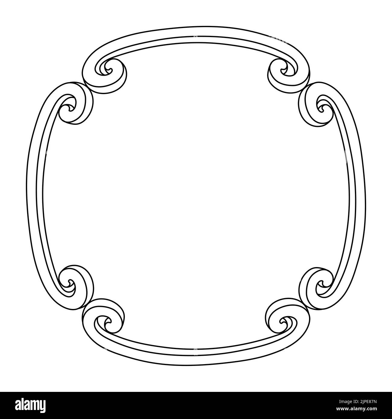 Decorative abstract frame. Vintage border. Classic design for ...