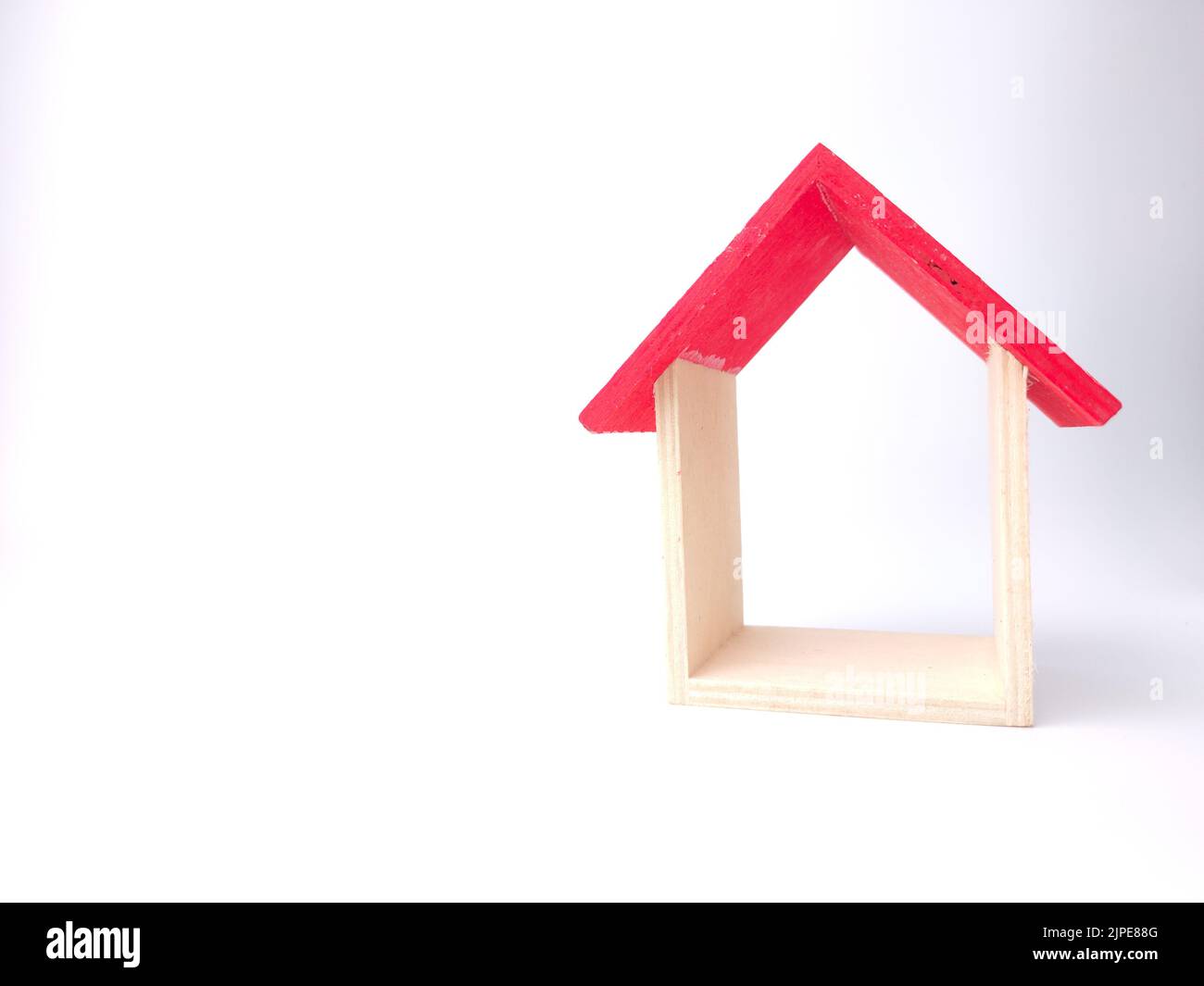 A toy house isolated on white background with copy space Stock Photo ...
