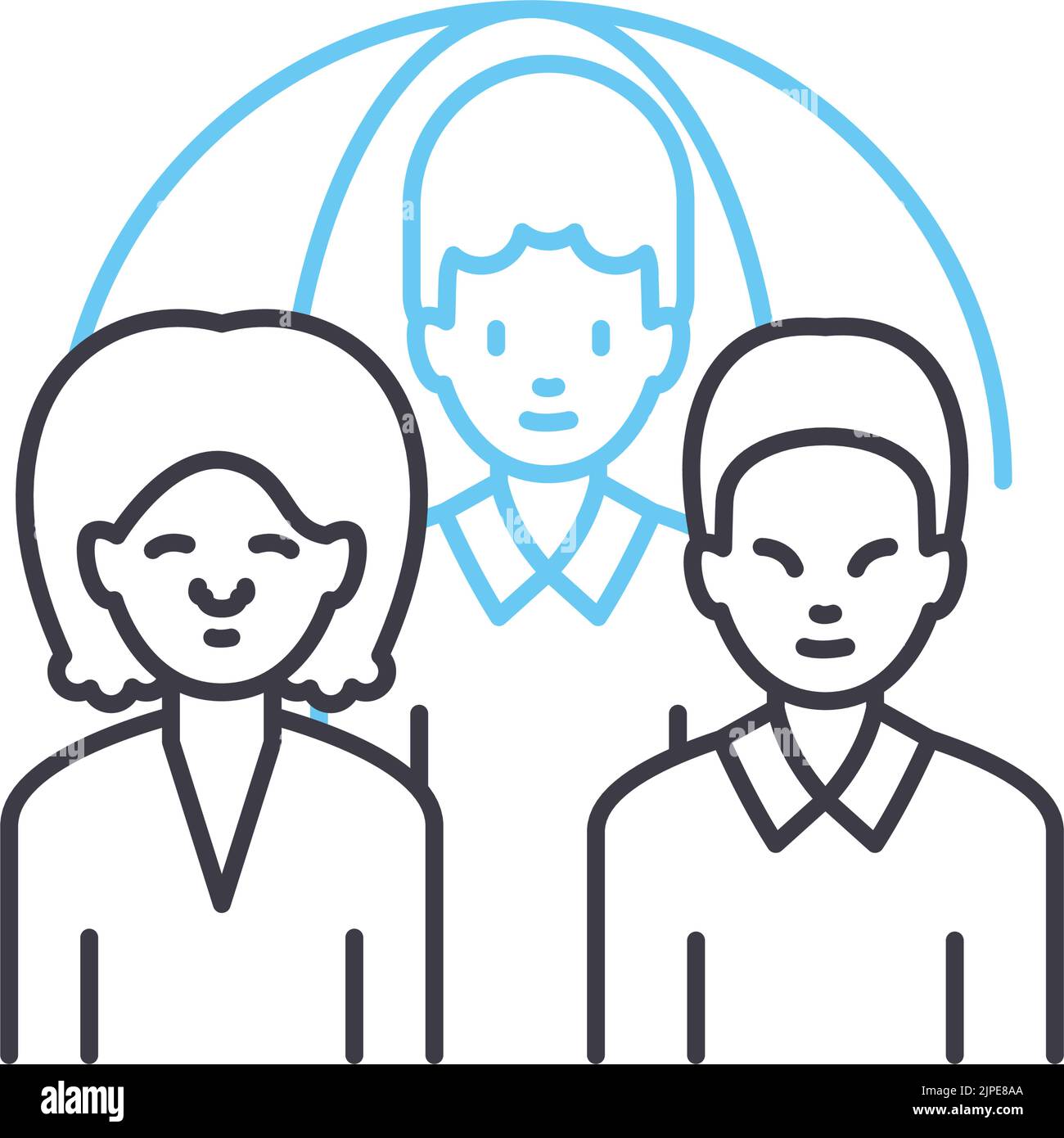 nationality line icon, outline symbol, vector illustration, concept ...