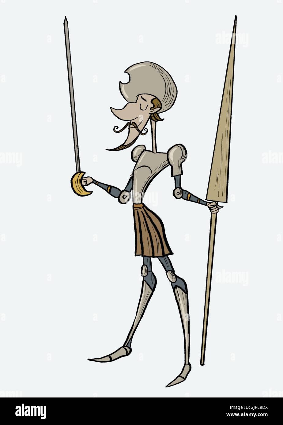 don quixote hand drawn character Stock Photo - Alamy don quixote hand drawn character Stock Photo - Alamy