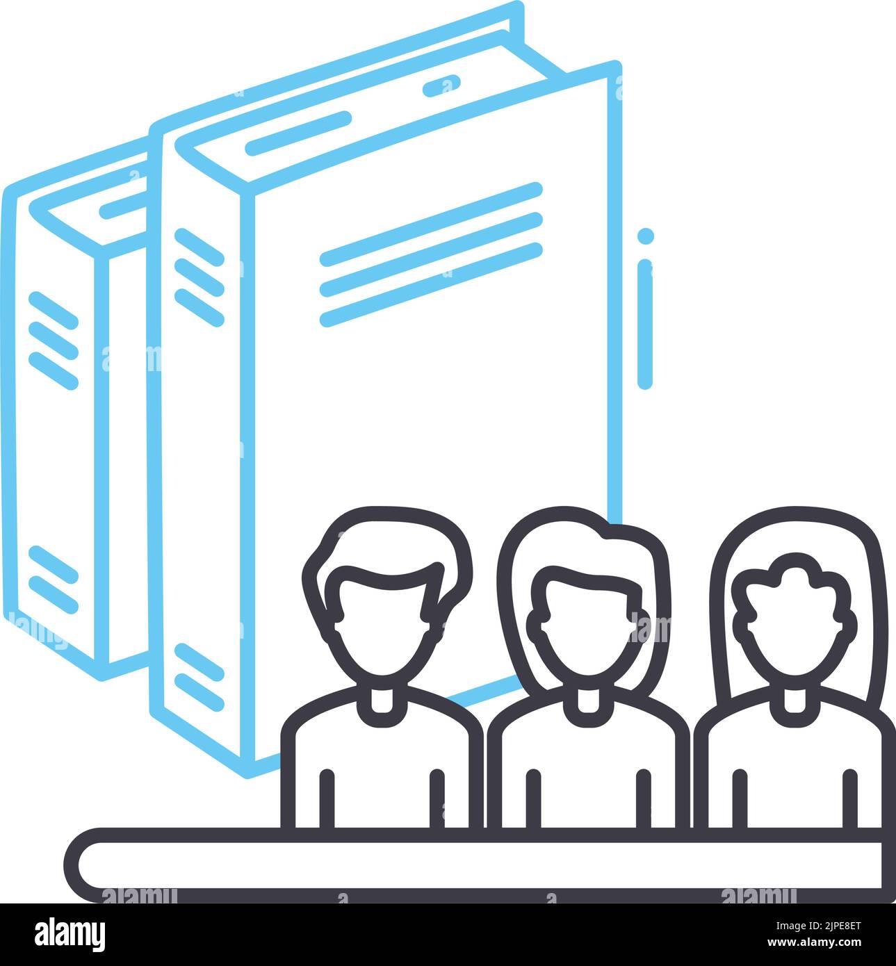 groups line icon, outline symbol, vector illustration, concept sign ...