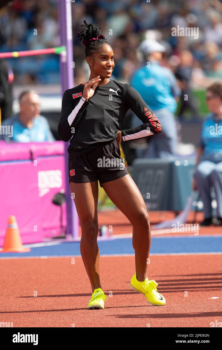 Tyra Gittens of Trinidad and Tobago competing in the women’s high jump heats at Commonwealth ...